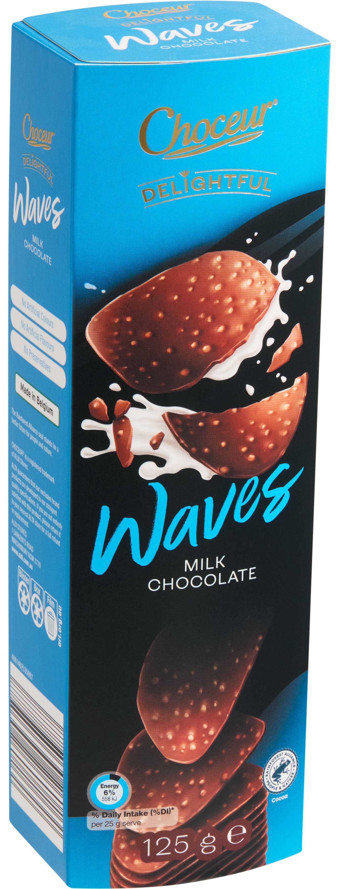 Delightful Chocolate Waves Milk Chocolate 125g